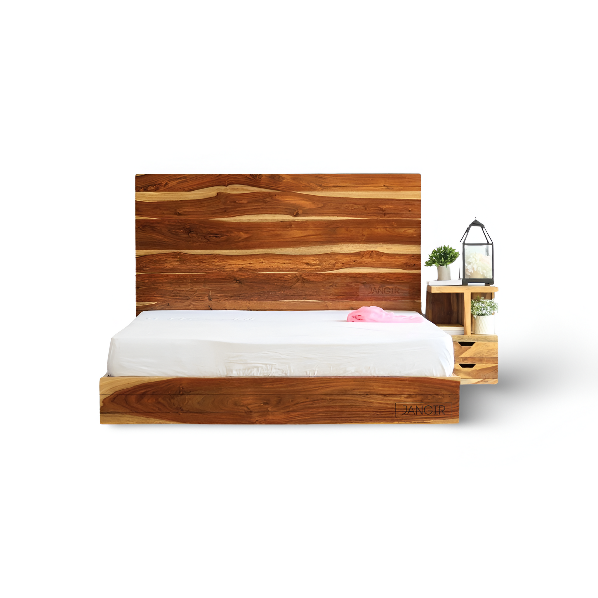 Seven Gru Solid Wood Bed: Designer Wooden Bed in Bangalore