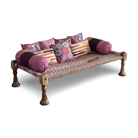 Natural Jute Weave Charpai Bed: Wooden Charpai Khatiya
