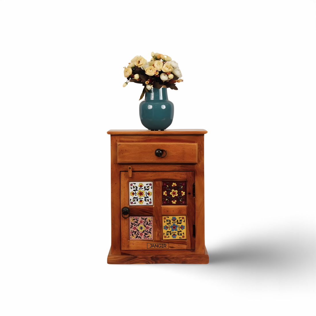 Tiles Solid Wood Bedside table | Jangir Decor