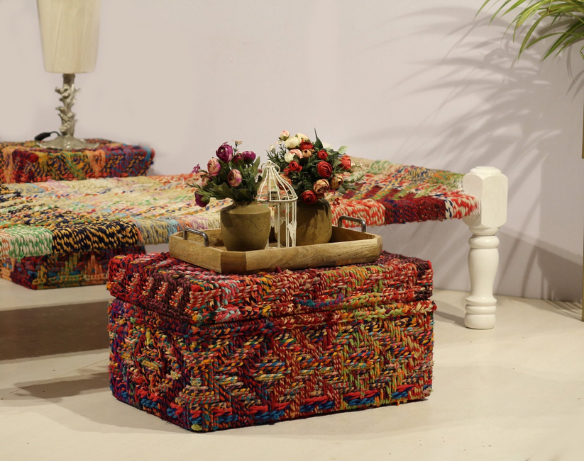 Multi Colour Charpai | Desi Khatiya for Indian Traditional Bed